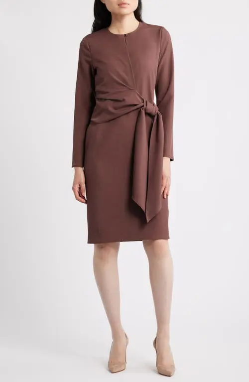 Misook Tie-waist Shift Dress