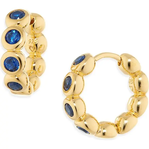 MISSOMA Small Tennis Hoop Earrings - Gold/blue