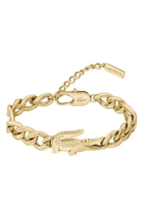 Lacoste Crocodile Chunky Chain Bracelet - Gold