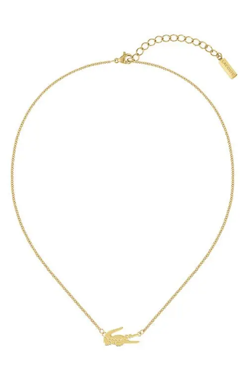 Lacoste Crocodile Chain Necklace - Gold