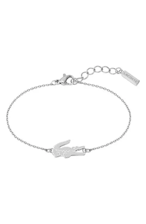Lacoste Crocodile Chain Bracelet - Silver