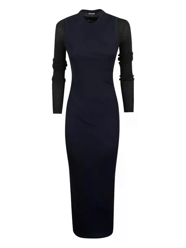 Jil Sander Long-Sleeve Maxi Dress In Blue - 25% Off | Editorialist