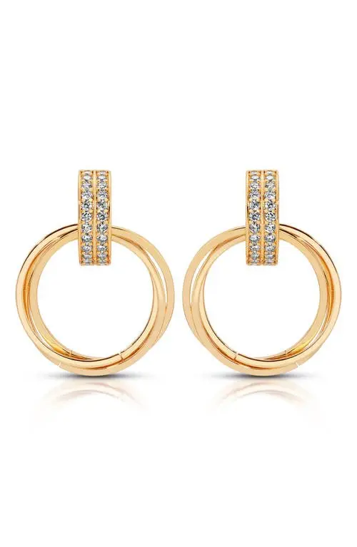 Ettika Knot Pavé Drop Earrings