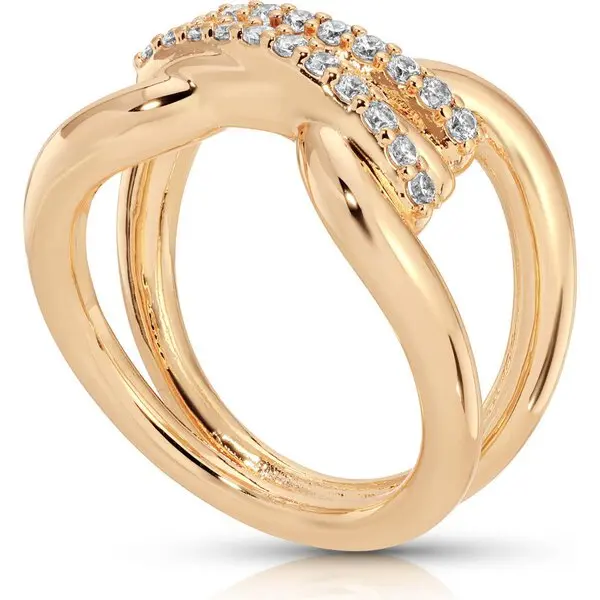 Ettika Knot Pavé Wrap Ring - Gold