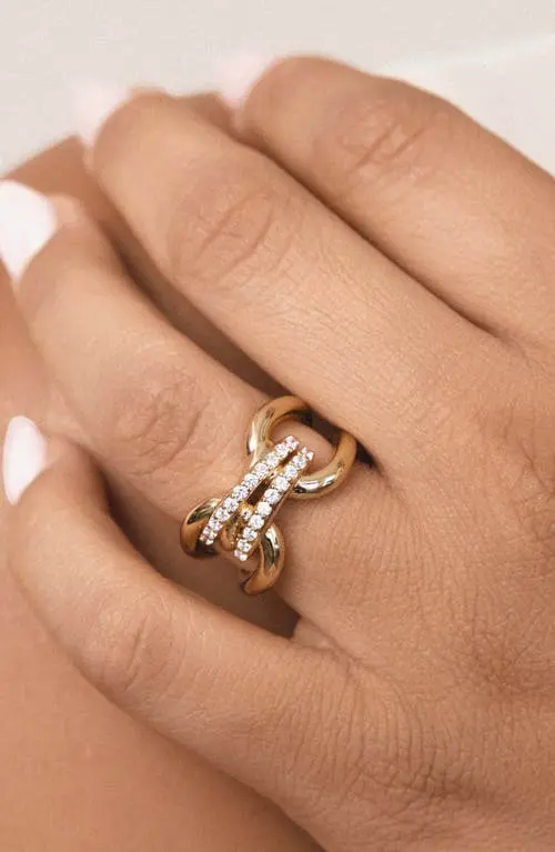 Ettika Knot Pavé Wrap Ring