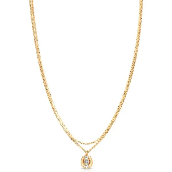 Ettika Layered Chain Pendant Necklace - Gold