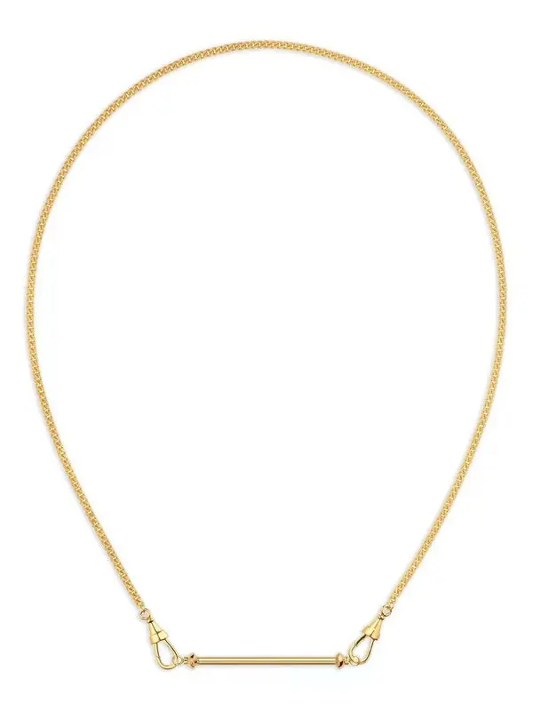 MARIE LICHTENBERG 18k Mini Candy Cane Gourmette Chain Necklace - Gold