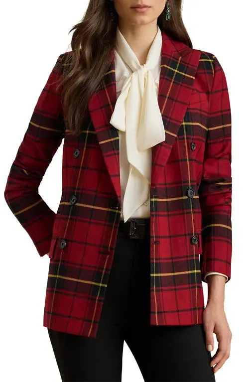 Ralph Lauren Plaid Wool-blend Blazer