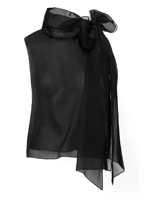 LITA COUTURE Bow-detail Sleeveless Blouse