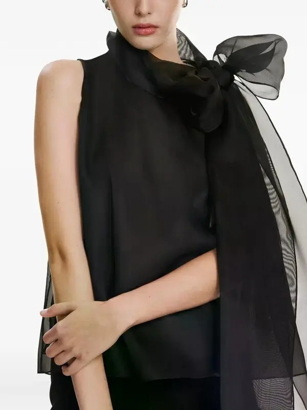 LITA COUTURE Bow-detail Sleeveless Blouse