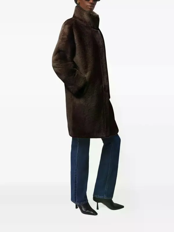 Apparis Blair Funnel-neck Coat - Brown