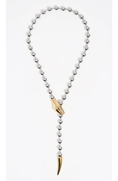Bimba Y Lola Snake Necklace - Multi Dark Silver