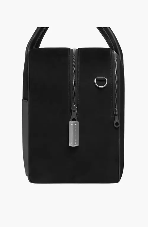 AVITEUR Cristallo Nubuck Weekend Bag - Black