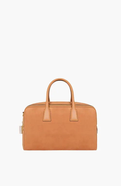 AVITEUR Cristallo Nubuck Weekend Bag - Walnut