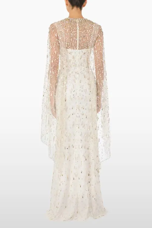 Jenny Packham Hestia Embellished Gown - Vanilla