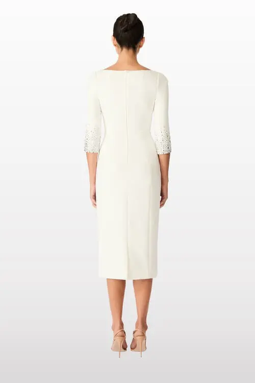 Jenny Packham Rosebud Midi Dress - Vanilla