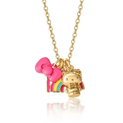 HELLO KITTY Charm Set With Necklace Chain