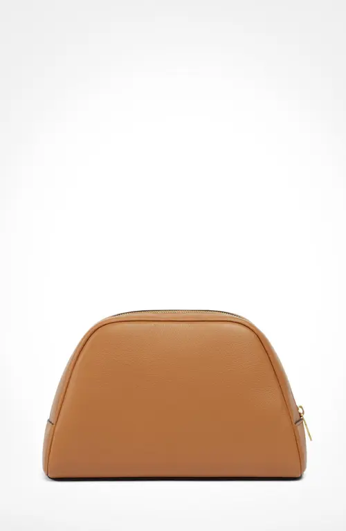 AVITEUR Necessaire Calfskin Zipped Toiletry Bag - Walnut