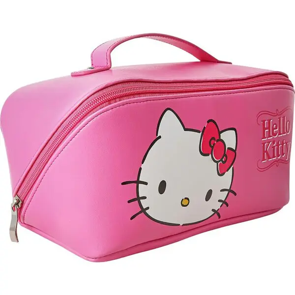 HELLO KITTY Quilted Travel Cosmetic Bag - Pink