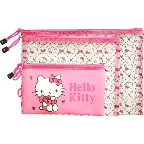 HELLO KITTY Quilt Pattern Travel Pouch Set