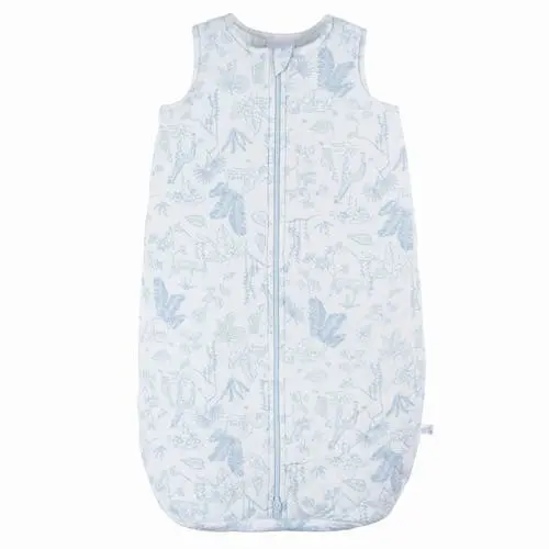 JUST BORN Blue Sleeveless Wearable Blanket - Giraffe