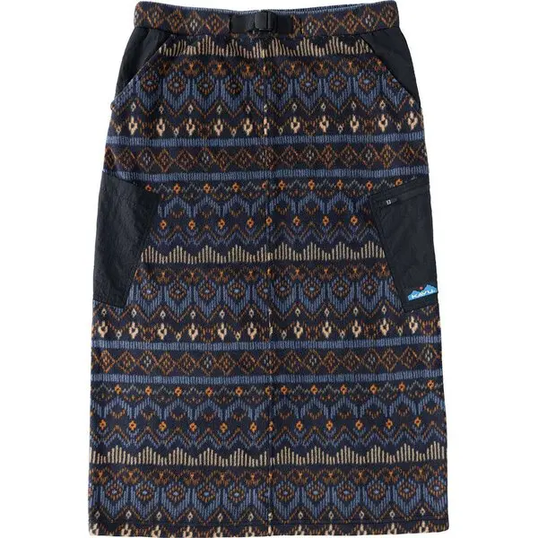 KAVU Relaxed Fit Fleece Skirt - Chalet Holiday