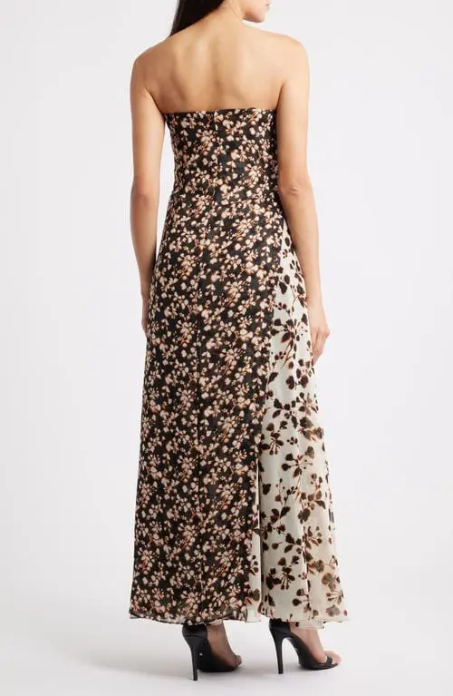 Parker Seleste Floral Strapless Maxi Dress