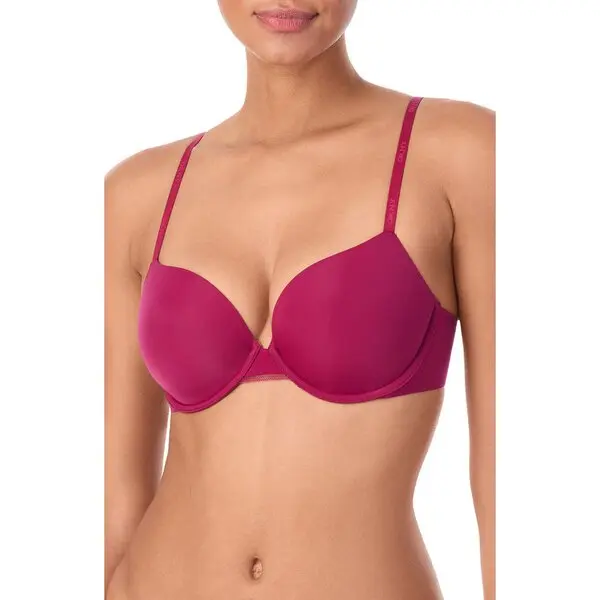 Dkny Underwire Convertible T-shirt Bra - Red Plum