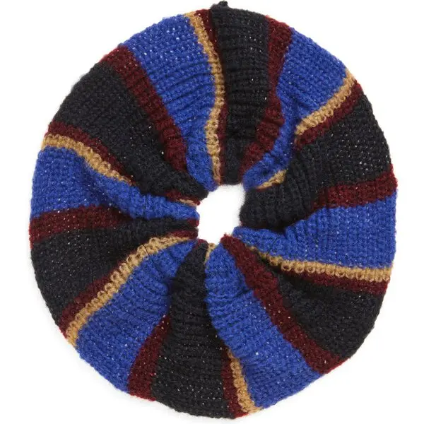 DAMSON MADDER Knit Scrunchie - Blue Multi