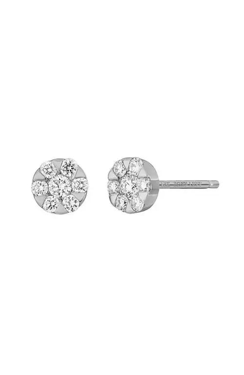 Bony Levy Mika Pavé Diamond Stud Earrings - 18k White Gold
