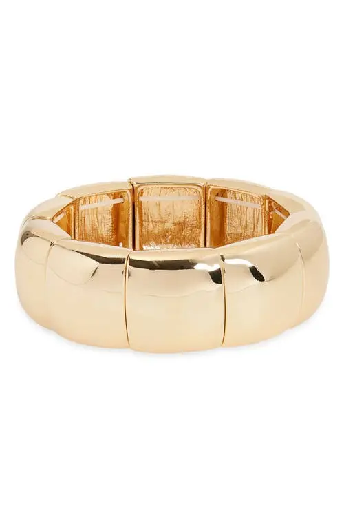 OPEN EDIT Bold Puff Stretch Bracelet - Gold