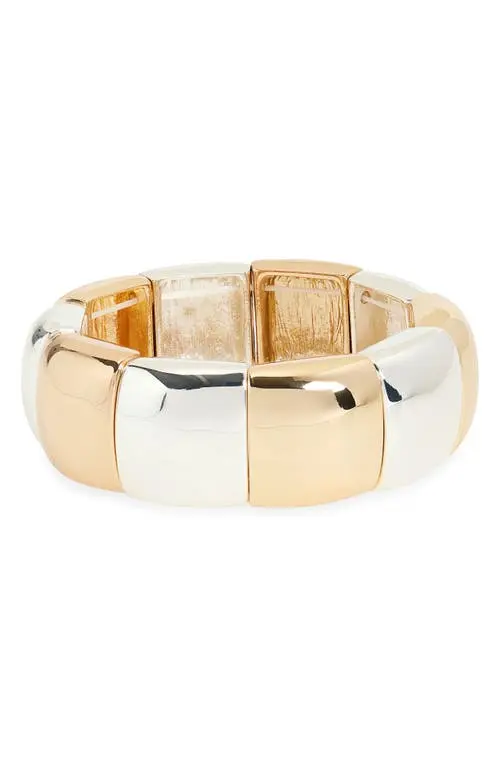 OPEN EDIT Bold Puff Stretch Bracelet - Goldilver