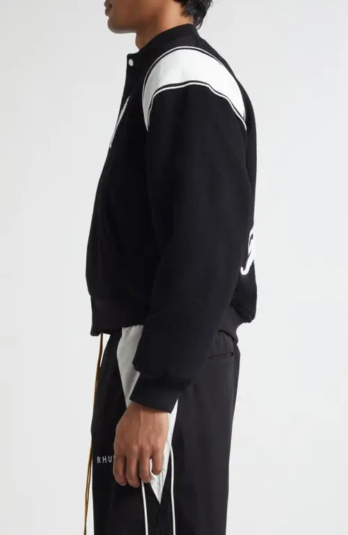 Rhude Regista Wool Blend Varsity Jacket