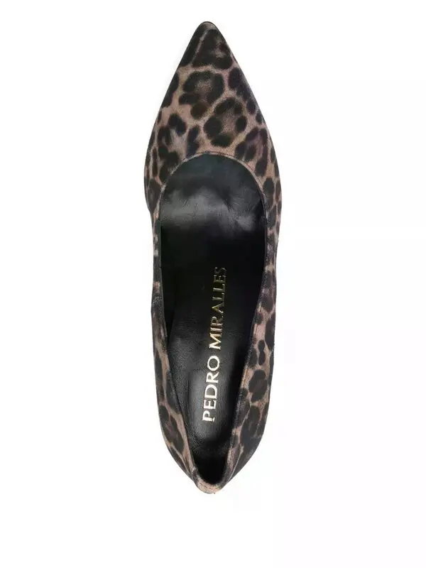 PEDRO MIRALLES Leopard Print Pointed-toe Pumps