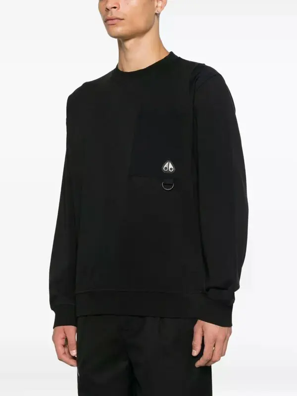 Moose Knuckles Patch-pocket Sweatshirt - Black