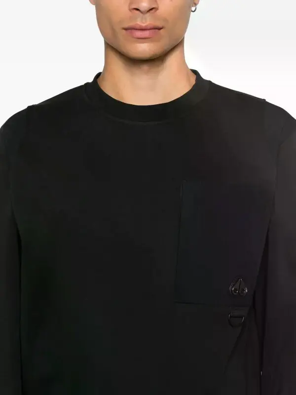 Moose Knuckles Patch-pocket Sweatshirt - Black