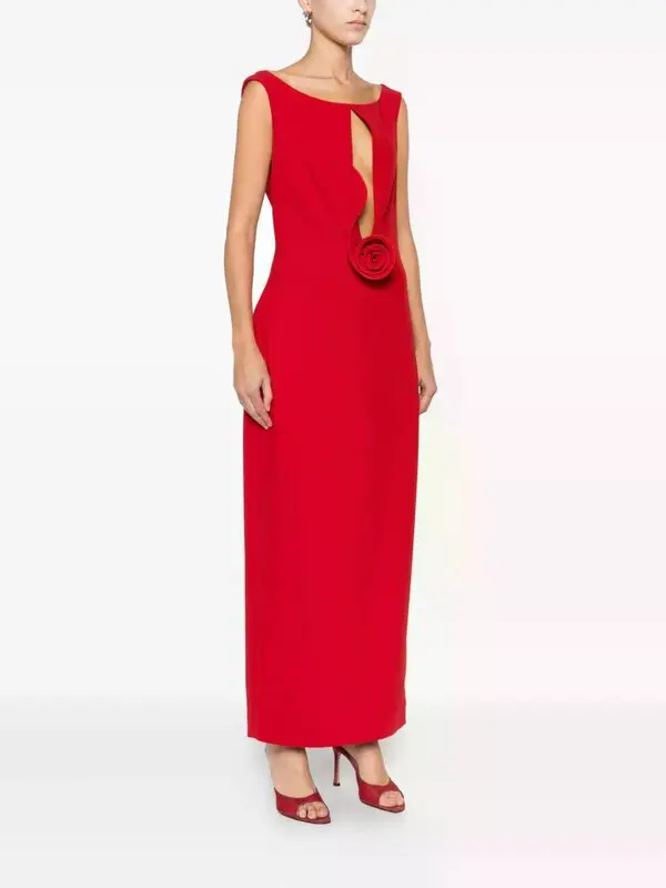 Magda Butrym Floral-appliqué Midi Dress