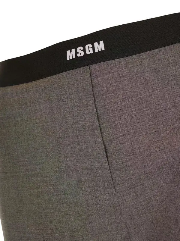 MSGM Logo-waistband Trousers