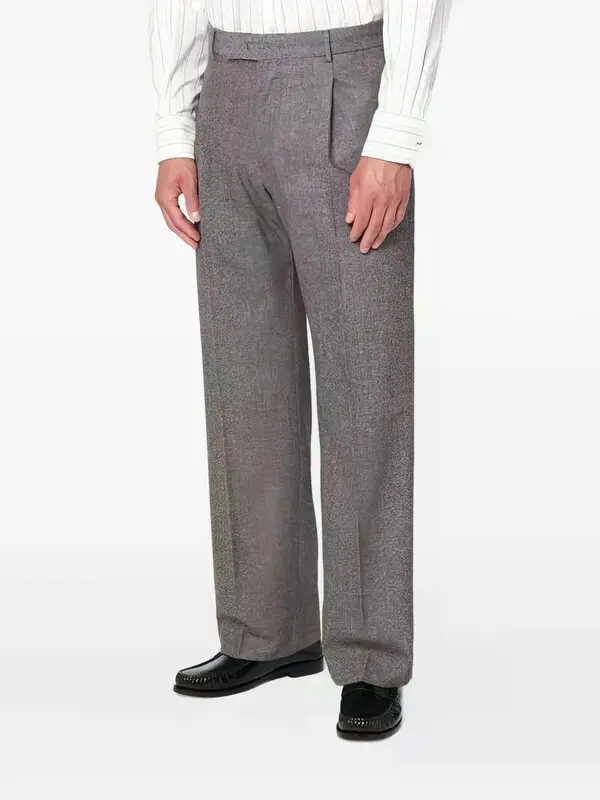 PT TORINO Herringbone Pleated Trousers
