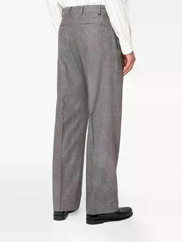 PT TORINO Herringbone Pleated Trousers