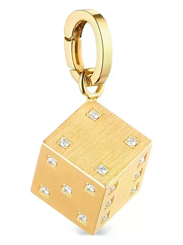MARIE LICHTENBERG 18k Gold Dado Diamond Charm - Yellow