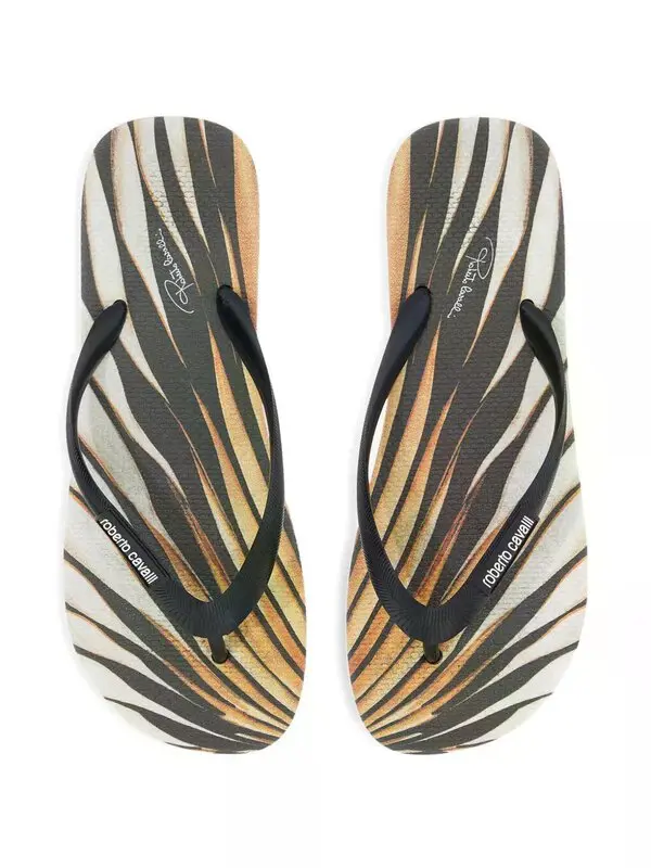 Roberto Cavalli Printed Flip-flops