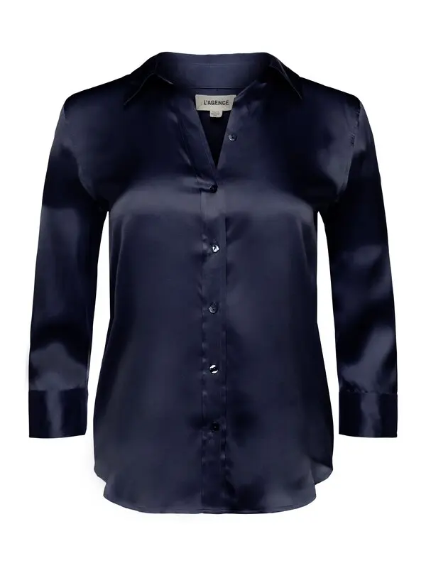 L'Agence Dani Silk Blouse Top