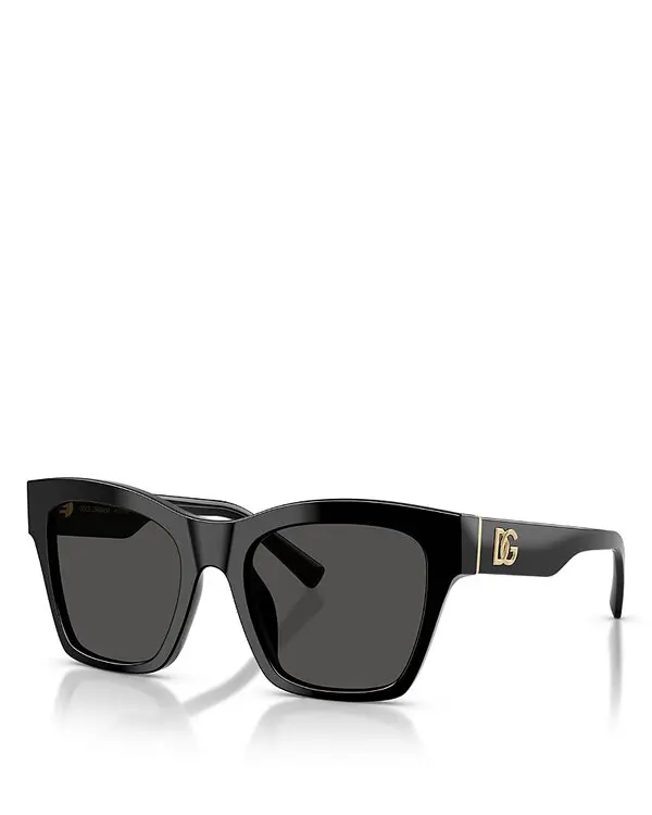 Dolce & Gabbana Square Sunglasses, 53mm - Black