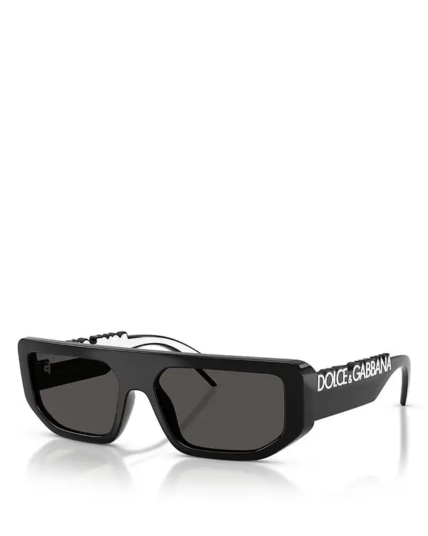 Dolce & Gabbana Rectangular Sunglasses, 56mm - Black