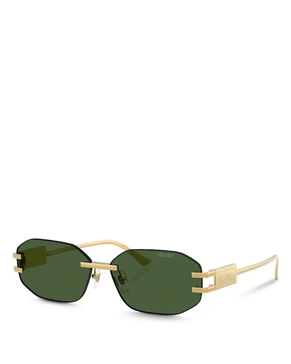 Versace Oval Sunglasses, 58mm - Gold