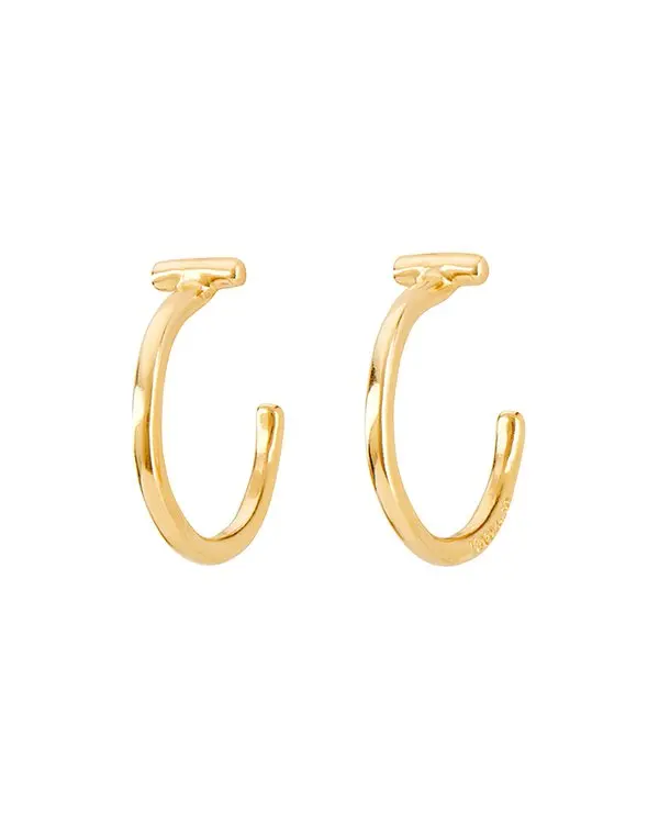 UNODE50 Polished Round Earrings - Gold