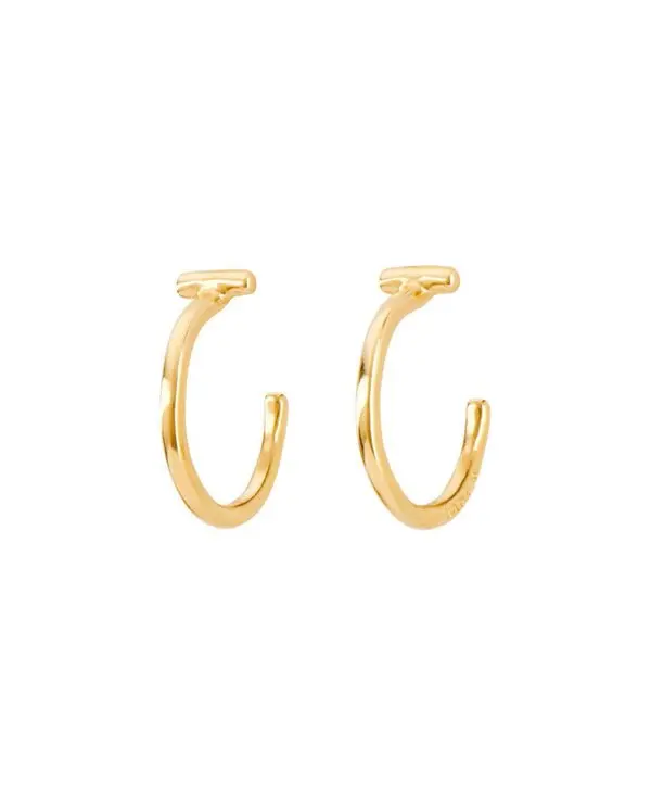 UNODE50 Polished Round Earrings - Gold