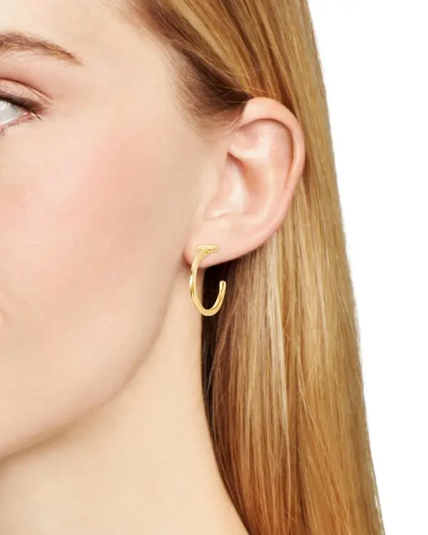 UNODE50 Polished Round Earrings - Gold