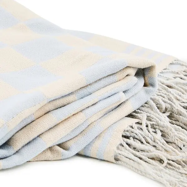 MACKENZIE-CHILDS Gray Malin Ski Holiday Check Throw Exclusive